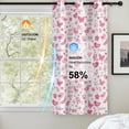 Butterfly and Bird Pink Pattern Blackout Curtains,Triple Weaved Fabric ...