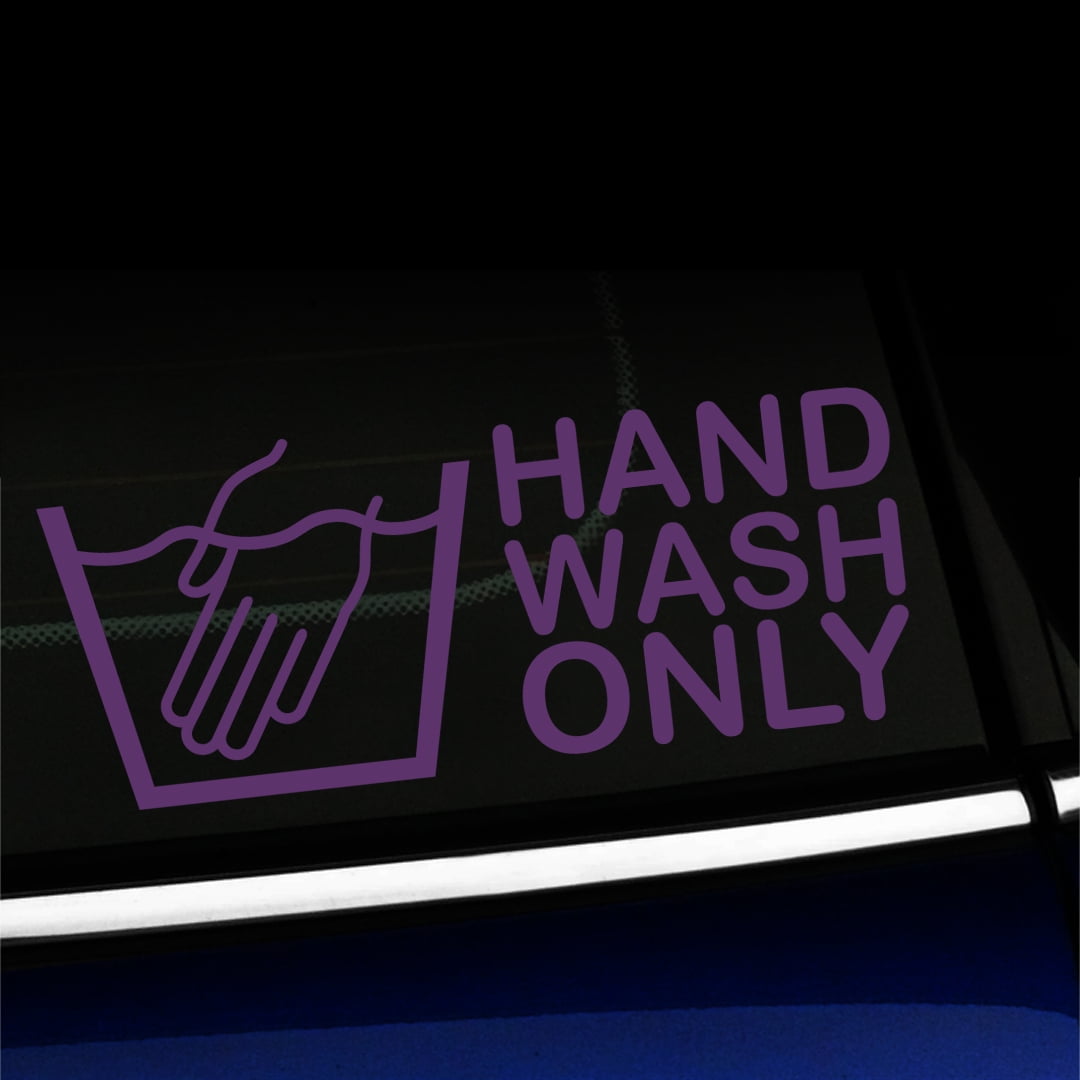 Hand Wash Only - Vinyl Decal - Choose Color - [VIOLET] - Walmart.com