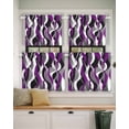 Abstract Purple Gray Black White Stripes Short Blackout Curtains 30 ...