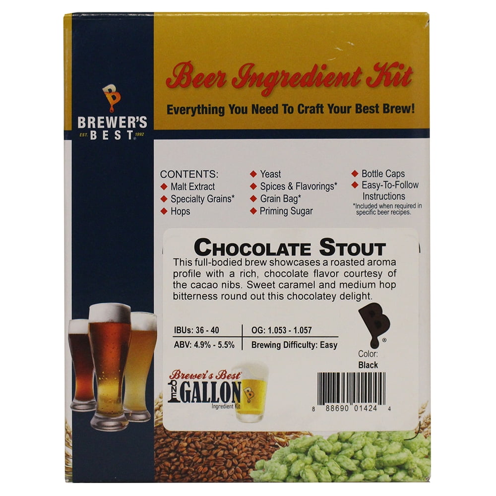 Brewer's Best One Gallon Beer Ingredient Kit-Chocolate Stout - Walmart ... Brewer's Best One Gallon Beer Ingredient Kit-Chocolate Stout - Walmart ...