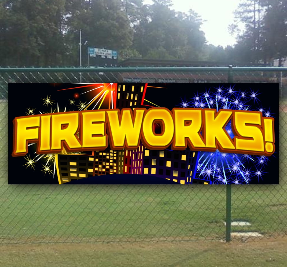 Fireworks! 13 oz Vinyl Banner With Metal Grommets - Walmart.com