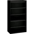 HON 5 Drawers Lateral Lockable Filing Cabinet, Black - Walmart.com