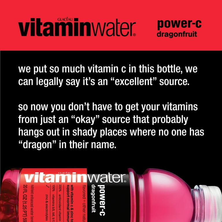 Vitamin Water Dragonfruit Label
