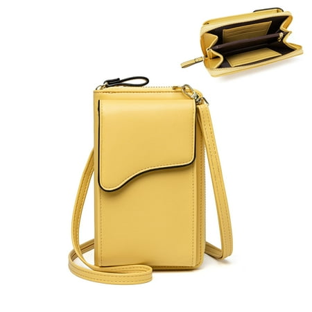 Small Leather Shoulder Bag, Crossbody Bag Mobile Wallet Wallet Ladies ...