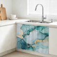 Abstract Marble Texture Cabinet Curtains Gold Teal Gradient Art Sink ...