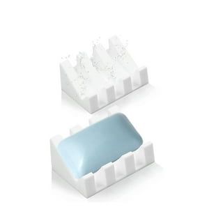 Soap Dish with Slanted Waterfall Design by HTB, Bar Soap Holder Teak ...