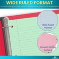 1InTheOffice Colored Filler Paper 8.5x10.5 , Wide Ruled, Lined Loose ...
