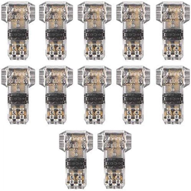 12 PCS T Quick Connectors Solderless 2 Pin Wire Connectors T-Pin ...