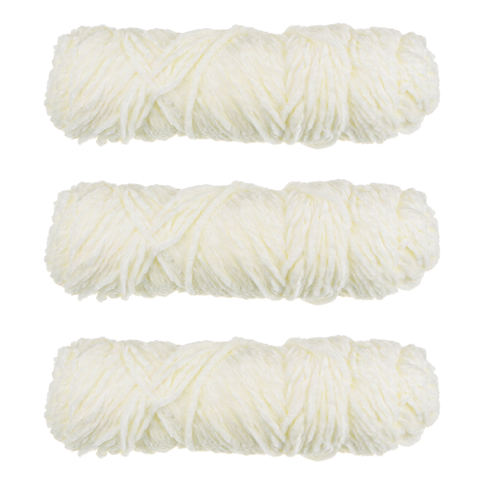 Click here for Unique Bargains Chenille Polyester Cream Yarn  3 S... prices