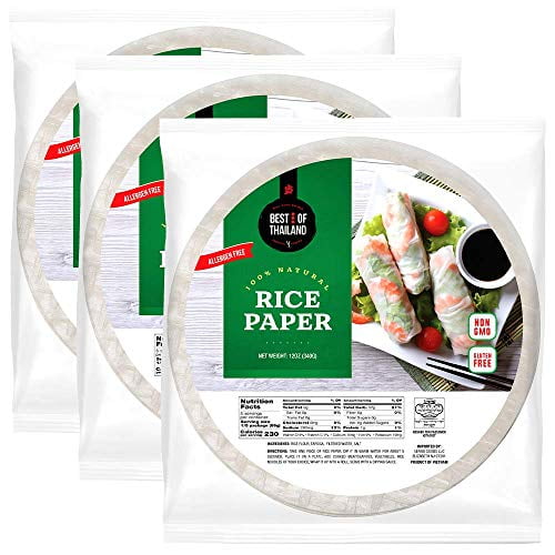 Best Of Thailand Rice Paper Spring Roll Wrappers | Perfect Round Rice ...