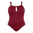 Time and Tru Women’s and Plus Keyhole Tie Front One Piece Swimsuit ...