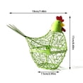 Wire Chicken Egg Basket, Hen Shaped Iron Kitchen Storage Organizer ...