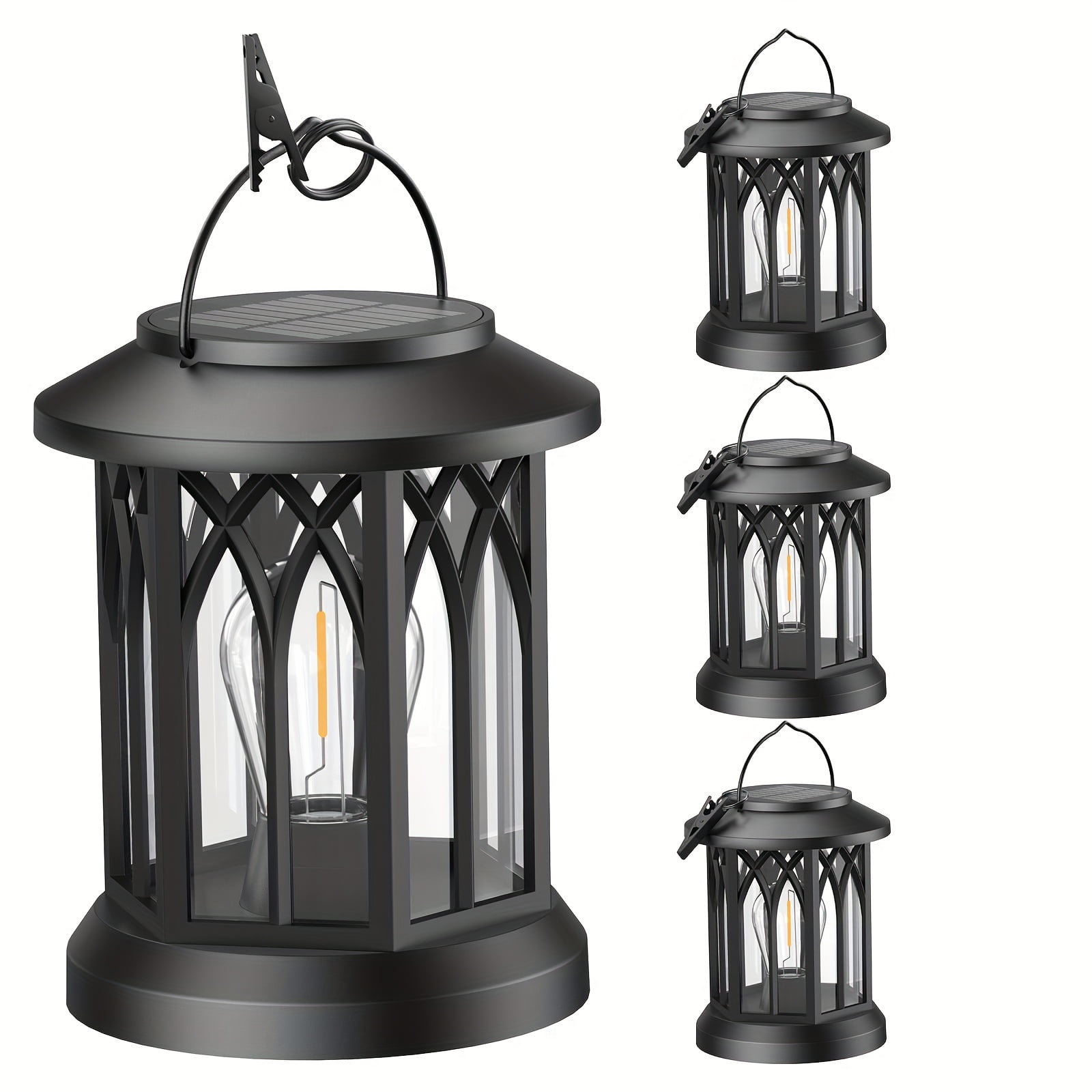 Click here for Mesase 4 Pack Solar Lanterns Outdoor Upgraded Brig... prices