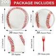200 Pcs Baseball Party Plates Napkins Supplies Baseball Birthday ...