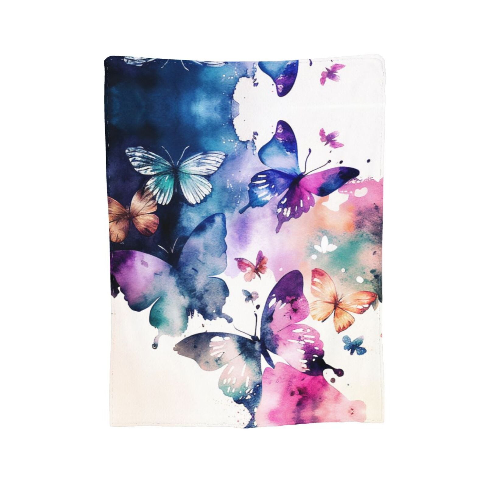 XMXY Fleece Throw Blanket for Couch, Beautiful Watercolor Butterfly ...