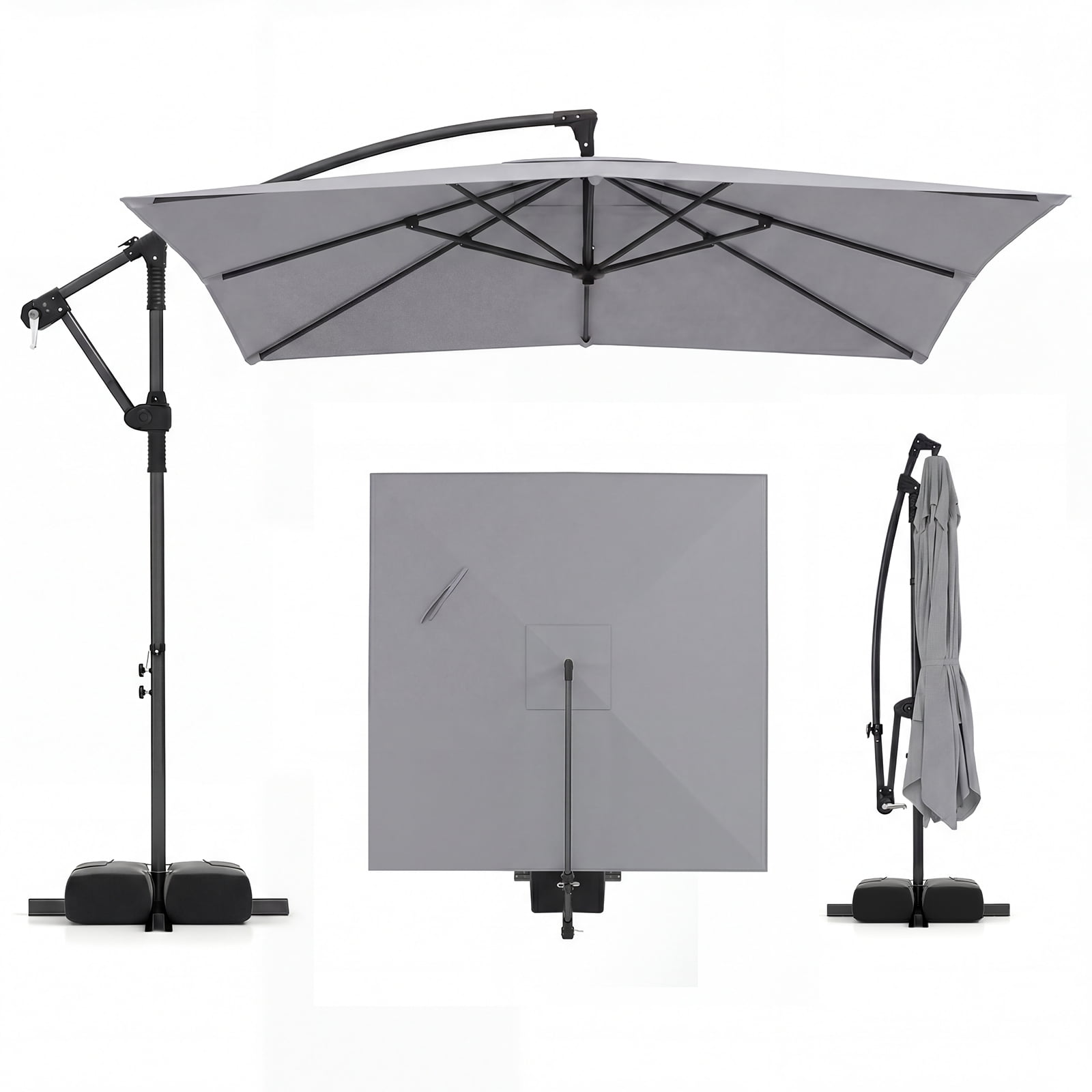Click here for Costway 8 X 8 Ft Offset Cantilever Patio Umbrella... prices