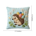 Easter Pillow Cover 18x18 Inch - Decorative Spring Floral Print, Zipper ...
