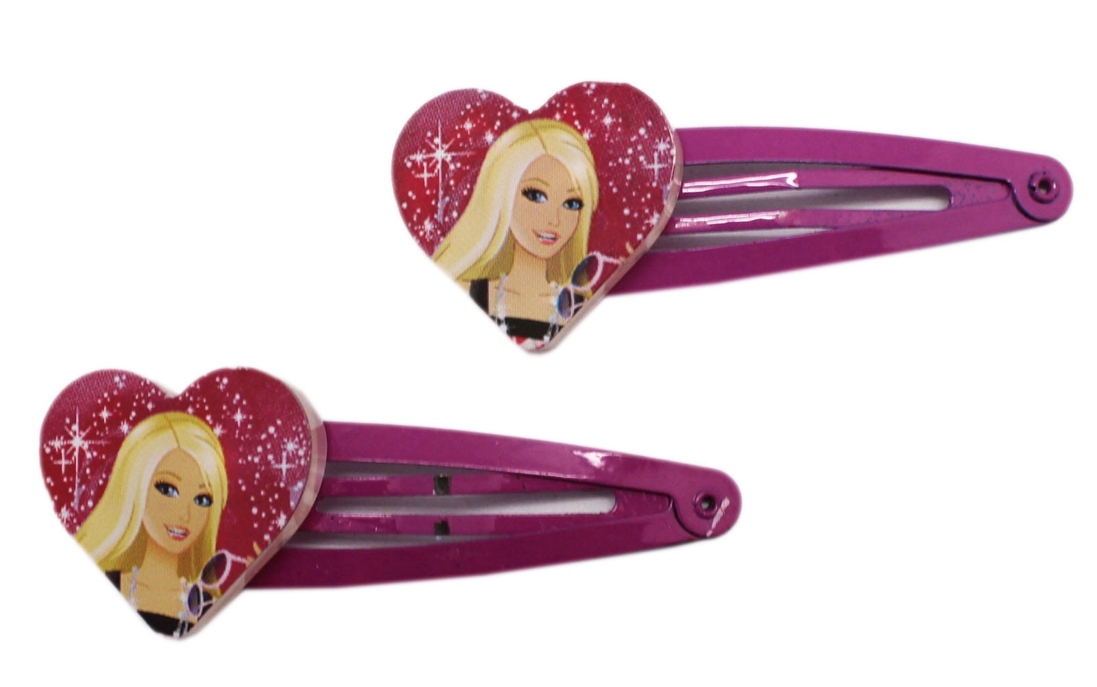 Barbie Pink and Purple Colored Barrettes (2 pc) - Walmart.com