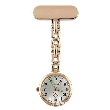 Trixes Fob Watch Nurses Fob Watch Rose Gold Steel Quartz Movement ...