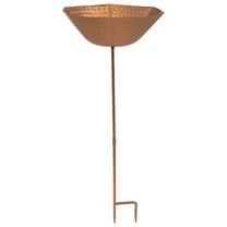 Aaden Outdoor Aluminum and Iron Bird Bath, Shiny Copper - Walmart.com
