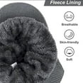 Vinsonshop Mens Winter Hats with Ear Flaps Beanie with Brim Cap with ...