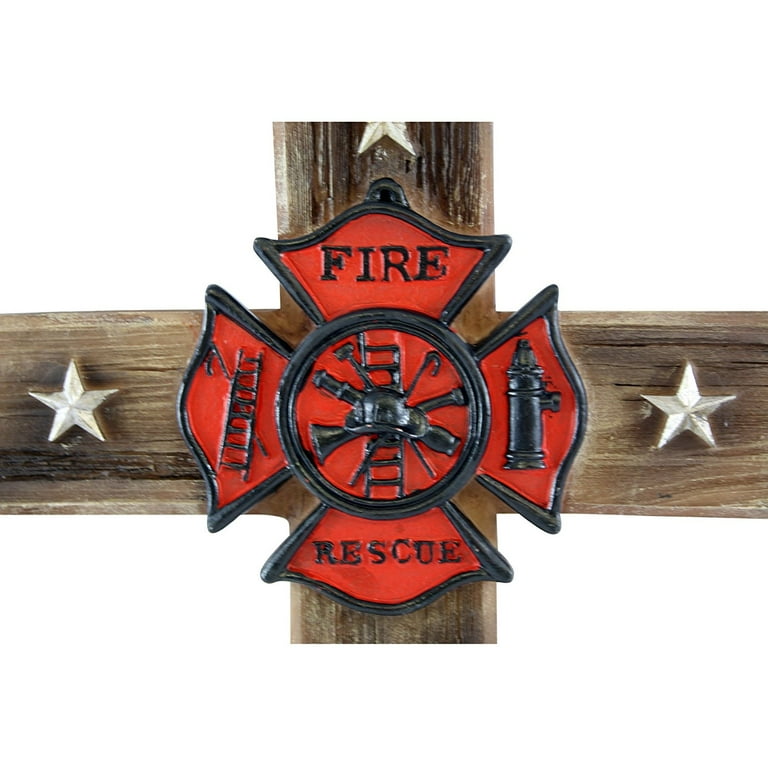 Fireman Decorative Wall Cross | Shelly Lighting