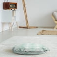 Abstract Round Floor Cushion with Handle, Concentric Geometric Shapes ...