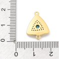 Brass Micro Pave Clear Cubic Zirconia & Shell Connector Charms with Sky ...