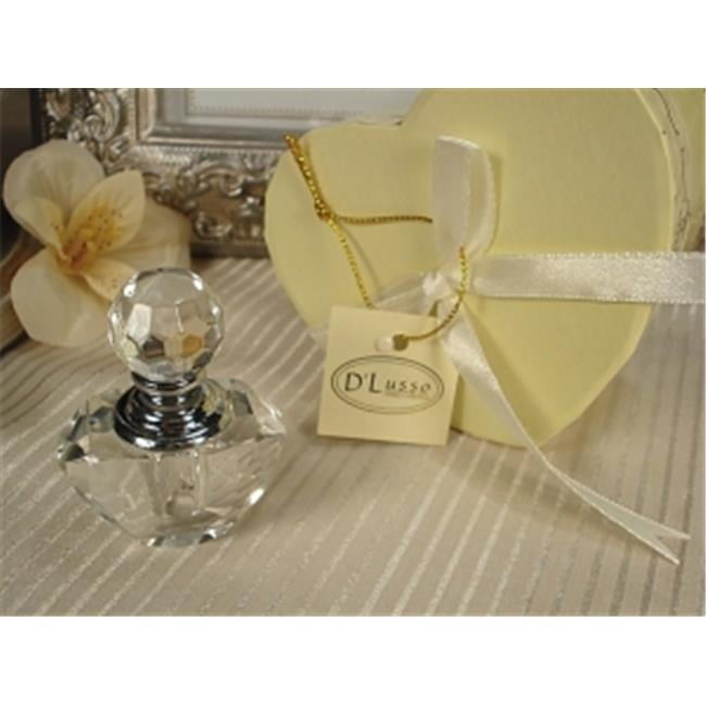 DLusso Designs CR-Perfume Mini CRystal Perfume Bottle In Satin Lined ...