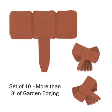 Trim Free Landscape Edging - 20' of Interlocking Adjustable Brick ...