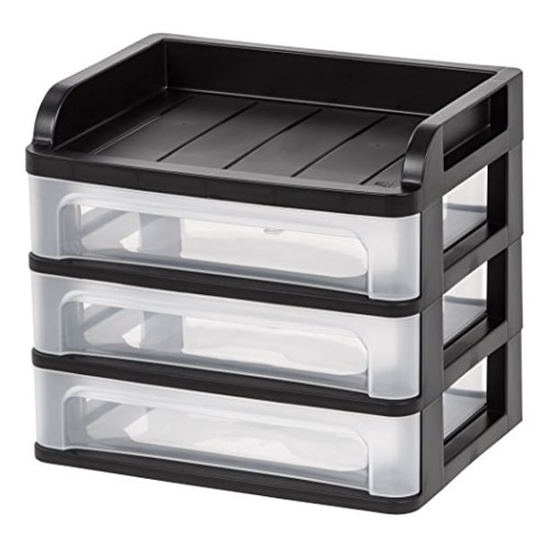IRIS Small Desktop Drawer System 1 Pack Black - Walmart.ca