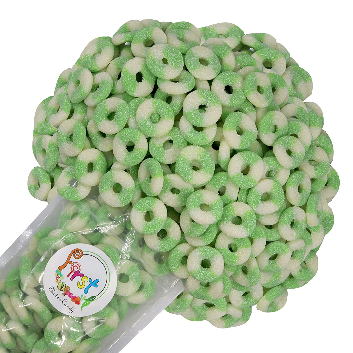 FirstChoiceCandy Sour Gummiroos Mini Gummy Rings (Sour Watermelon, 2 ...