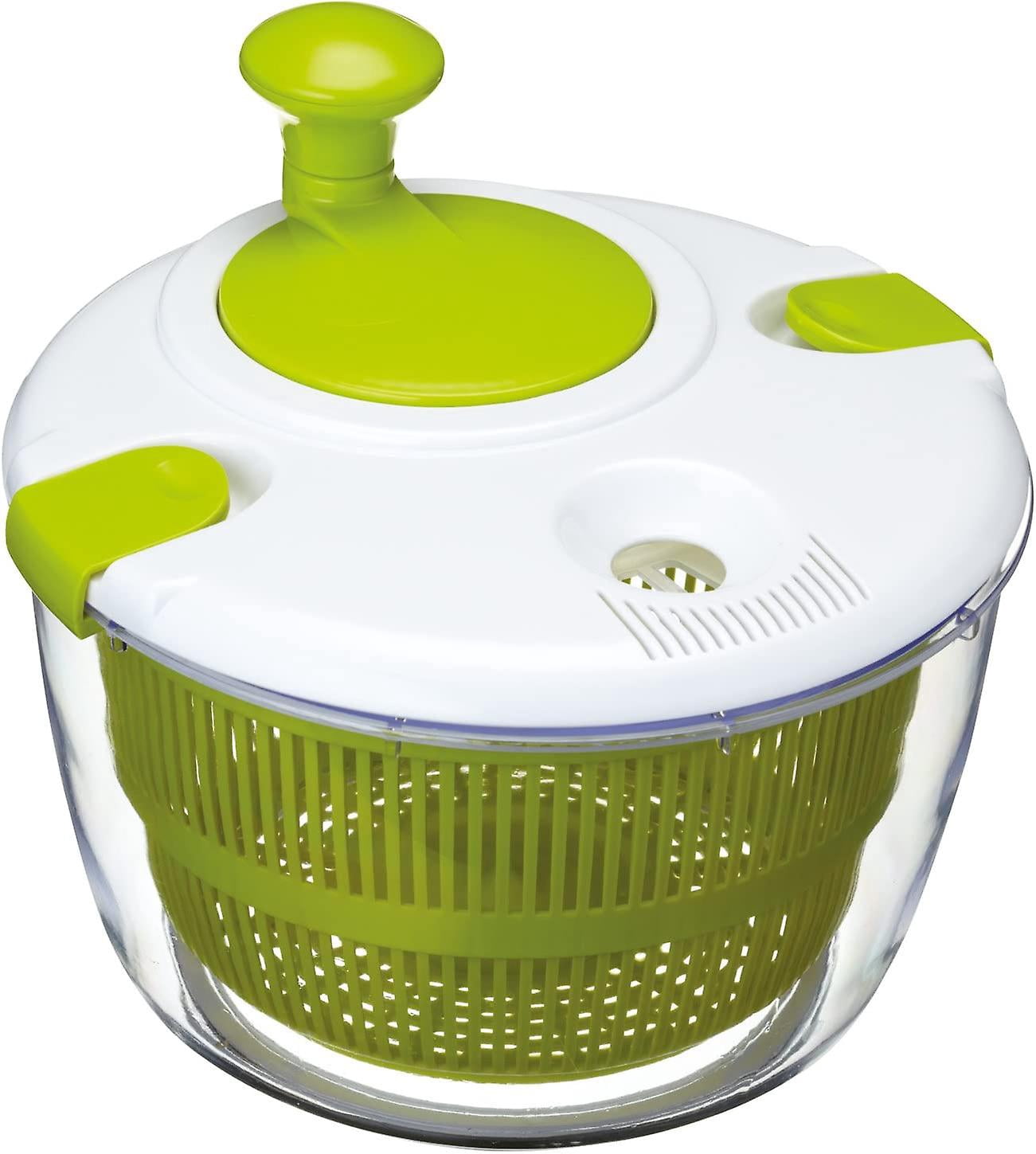 Deluxe Large Salad Spinner And Dresser, Bh Free Plastic, White/green ...