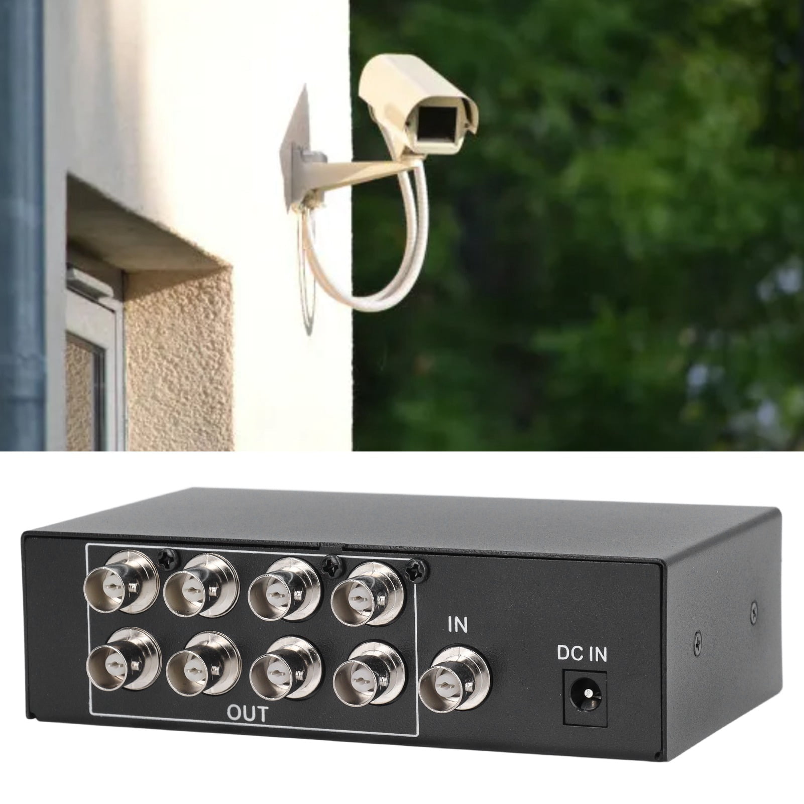 8 Ports BNC Video Splitter Box, 1 In 8 Out BNC Coaxial TV CCTV DVR ...