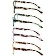 4 Pairs Lightweight Women Translucent Leopard Tortoise Temple Readers ...