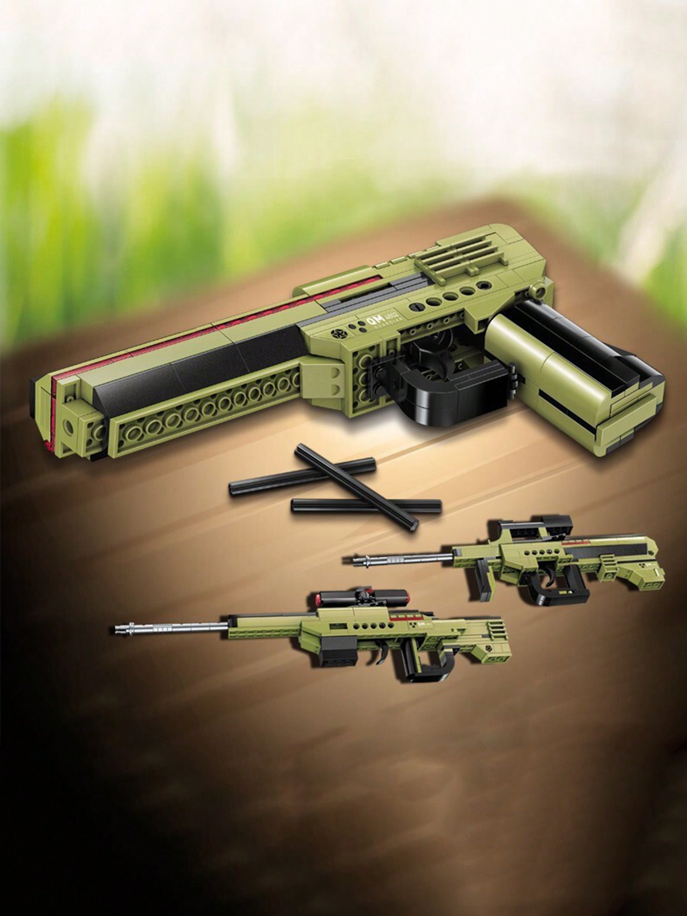 Creative Themed 3-in-1 Transformable Toy Pistol Model Building Blocks ...