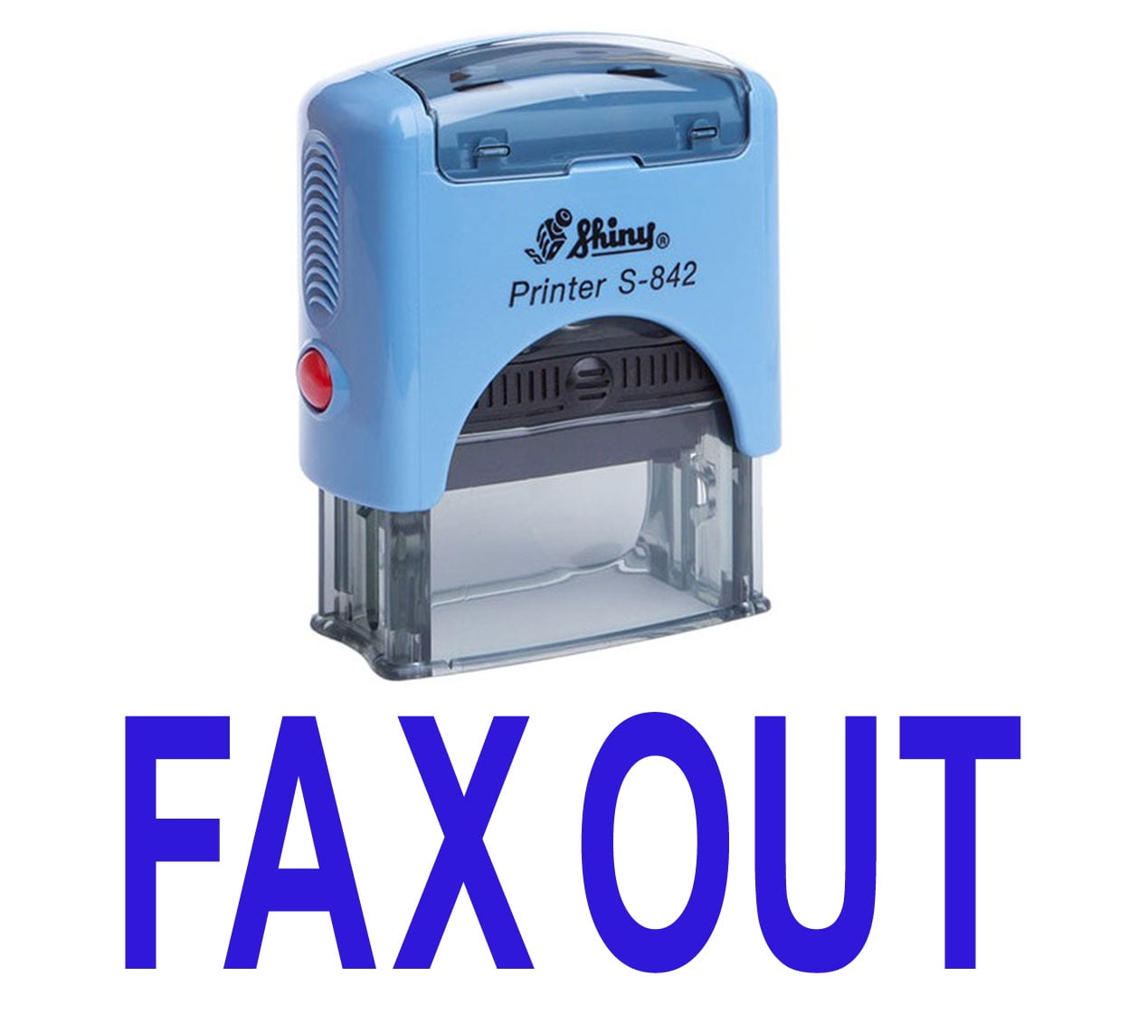 FAX OUT Self Inking Rubber Stamp Office Stationary Custom Shiny Stamp ...