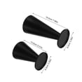 2Pcs Elegant Black Metal Pillar Candle Holders for Modern Wedding and ...