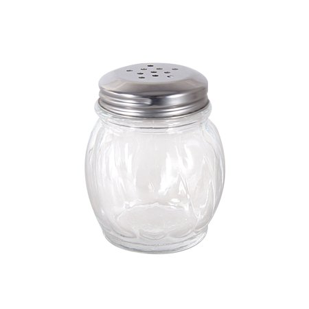 Cheese Shaker Glass With Stainless Steel Perforated Top 6oz,Pack of 2 ...