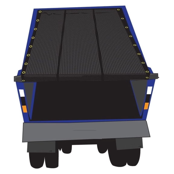 7' x 14' Dump Truck Vinyl Coated Mesh Tarps Cover with 5 Inch 18oz ...
