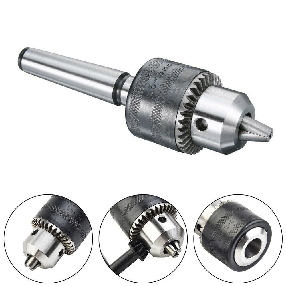 Metal Lathe Tail Stock Drill Chuck Tools + MT2 Morse Taper Arbor 5/64 ...