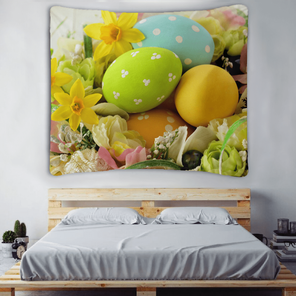 Easter Hanging Tapestry Charming Portable Animation Paint Background ...