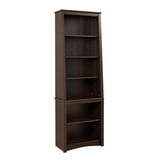 Prepac 6-Shelf Slant Back Bookcase, Espresso - Walmart.com