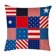 Byujiro Pillow Cover Star & Stripe Throw Pillow Case Red White Blue ...