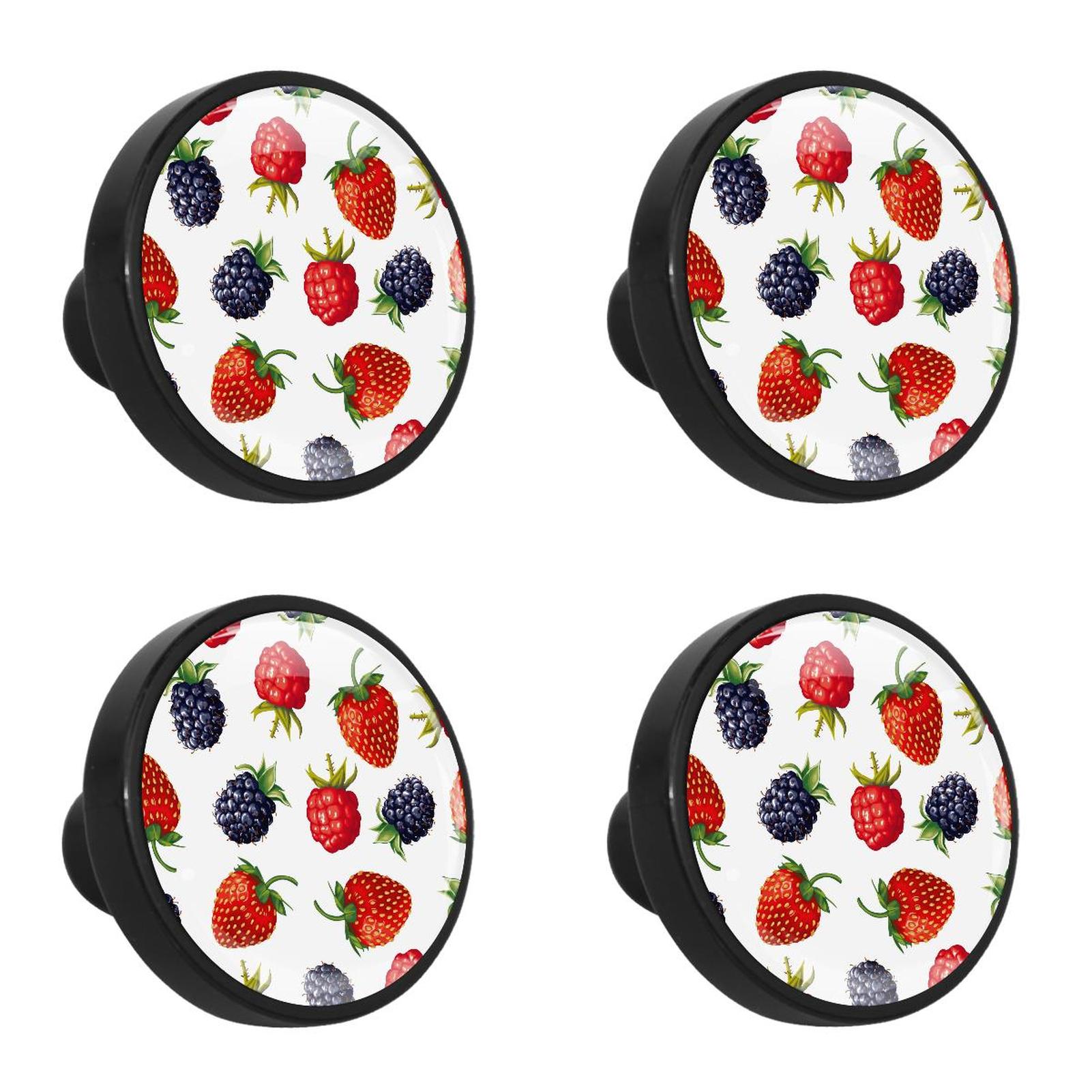 4 Pcs Strawberry Knobs for Kitchen Cabinet Cupboard Dresser Bookcase ...