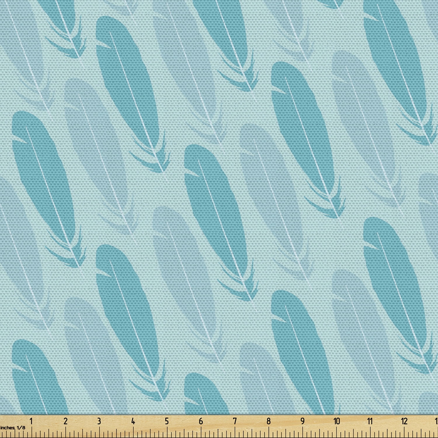 Feathers Fabric by the Yard, Repetitive Pattern with Diagonal Style ...
