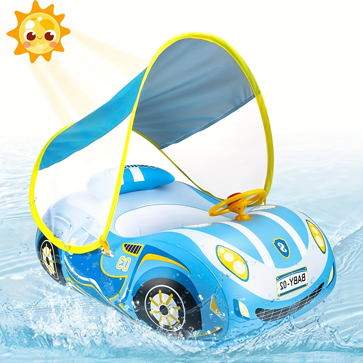 Click here for Qjuhung Baby Pool Float With Canopy Upf50+ Sun Pro... prices