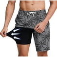 Ceisia Minimal Marine Print Inner Lined Swim Trunks Elastic Waist ...