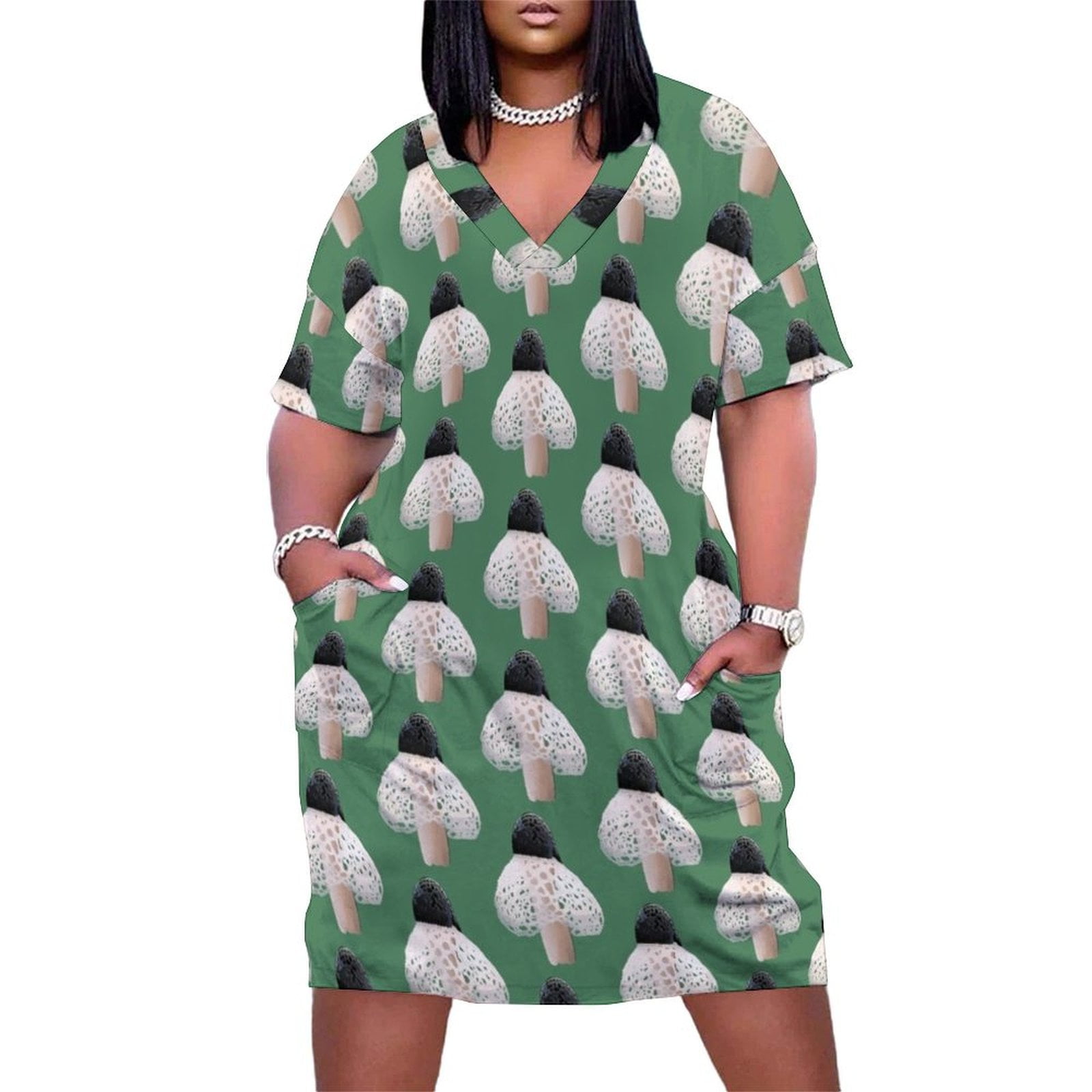 Bamboo Fungus Loose Pocket Dress Dress women dresses for official ...