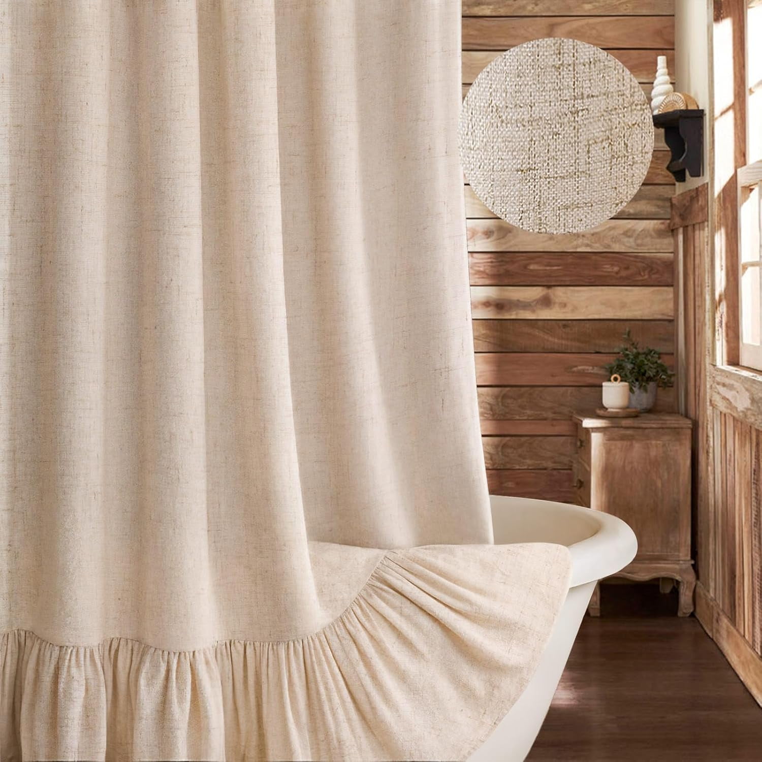 Click here for Mfg2126 Farmhouse Shower Curtain With Ruffle Hem L... prices